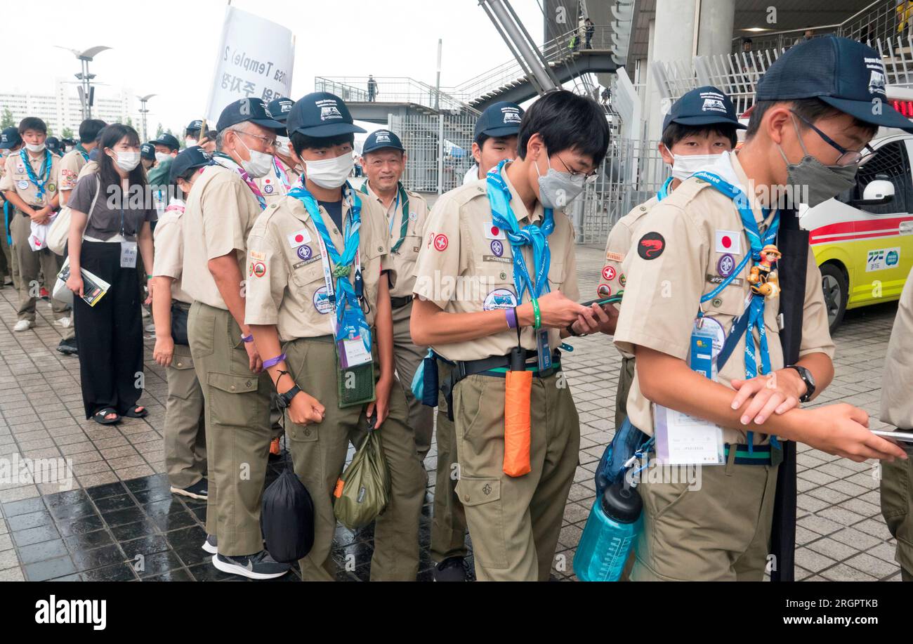 Japanese young Scouts, Aug 11, 2023 : Japanese young Scouts arrive to ...