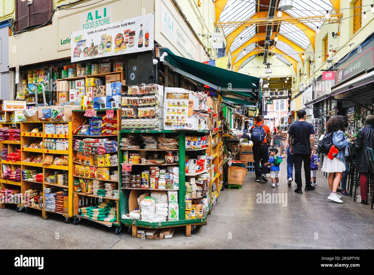 Brixton Village, popular trendy indoor market arcade with shops, bars ...