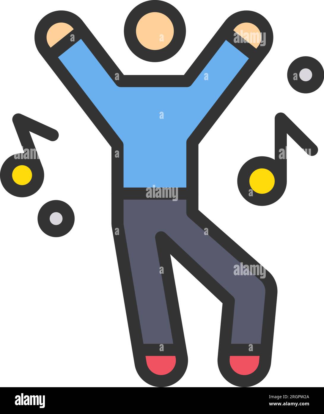 Person dance music icon vector vectors hi-res stock photography and ...