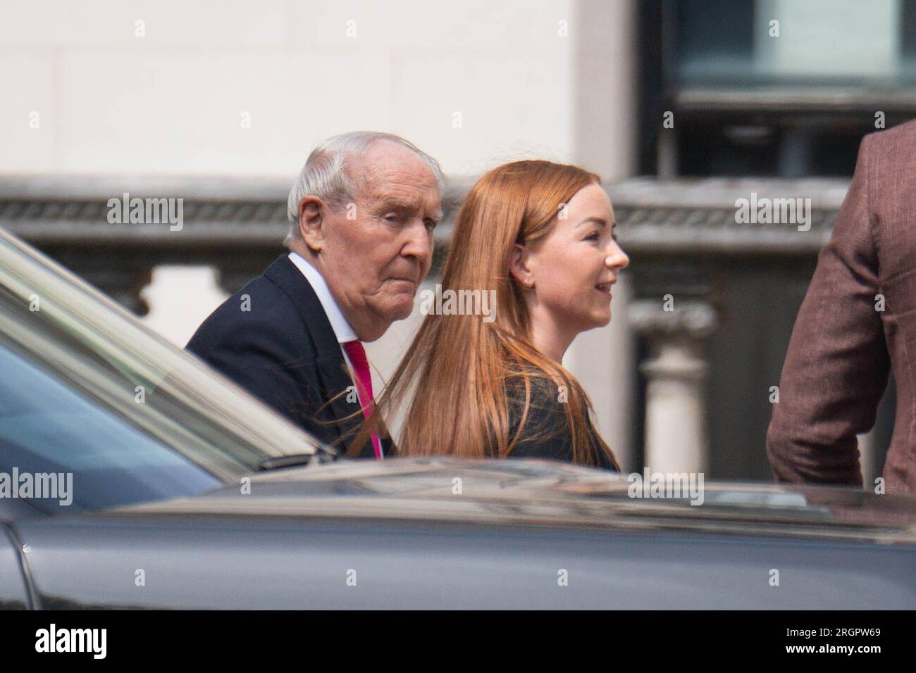 Sir Frederick Barclay at the Royal Courts Of Justice, central London ...