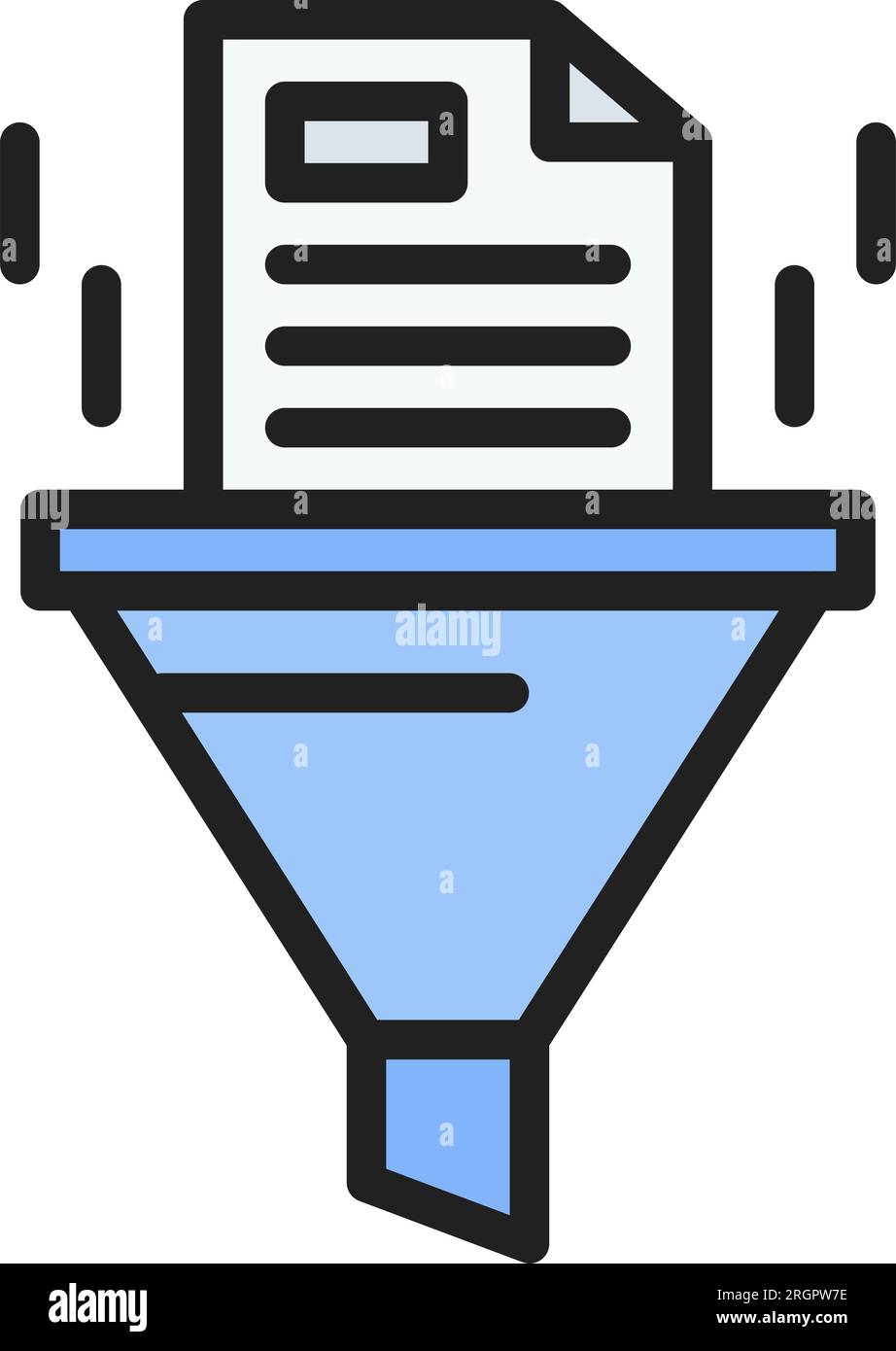 Data Filtering System Icon image. Suitable for mobile application Stock ...