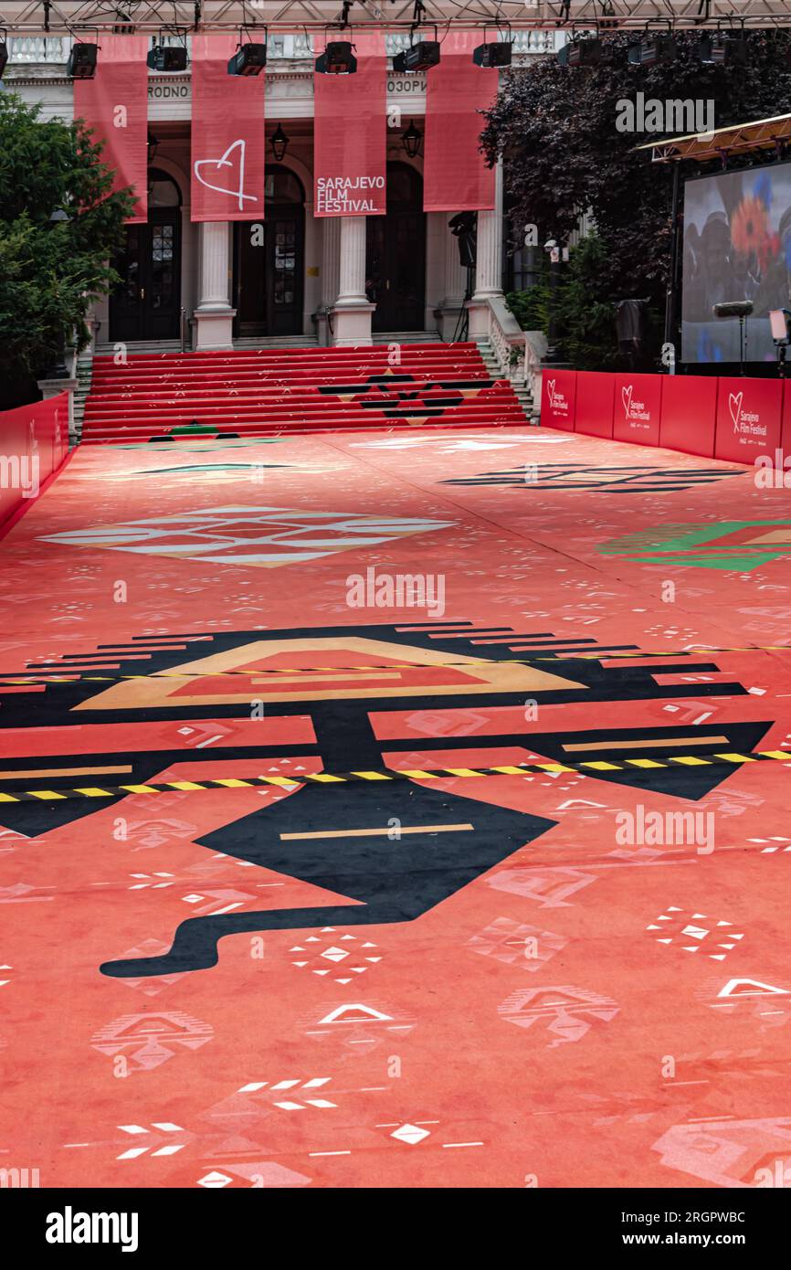 A Bosnian rug was installed for Sarajevo FIlm Festival 2023 Stock Photo ...