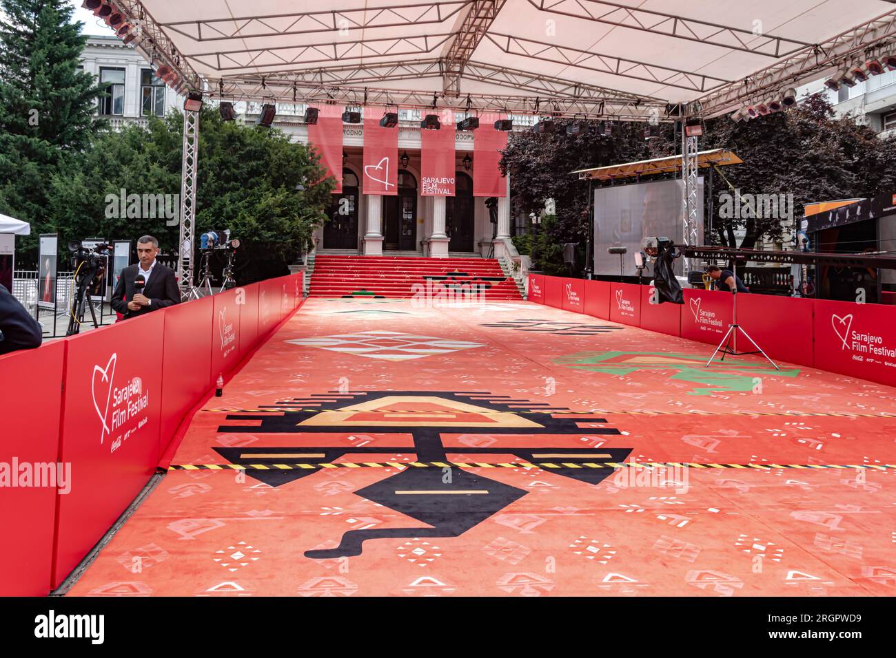 A Bosnian rug was installed for Sarajevo FIlm Festival 2023 Stock Photo ...