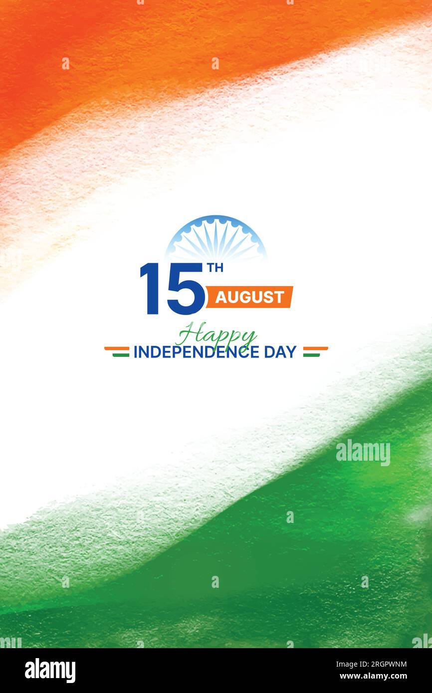 Oil pastel crayon/ brush stroke tricolor background for 15th August ...