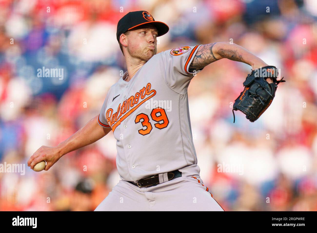 Baltimore Orioles starting pitcher Kyle Bradish in action during the ...
