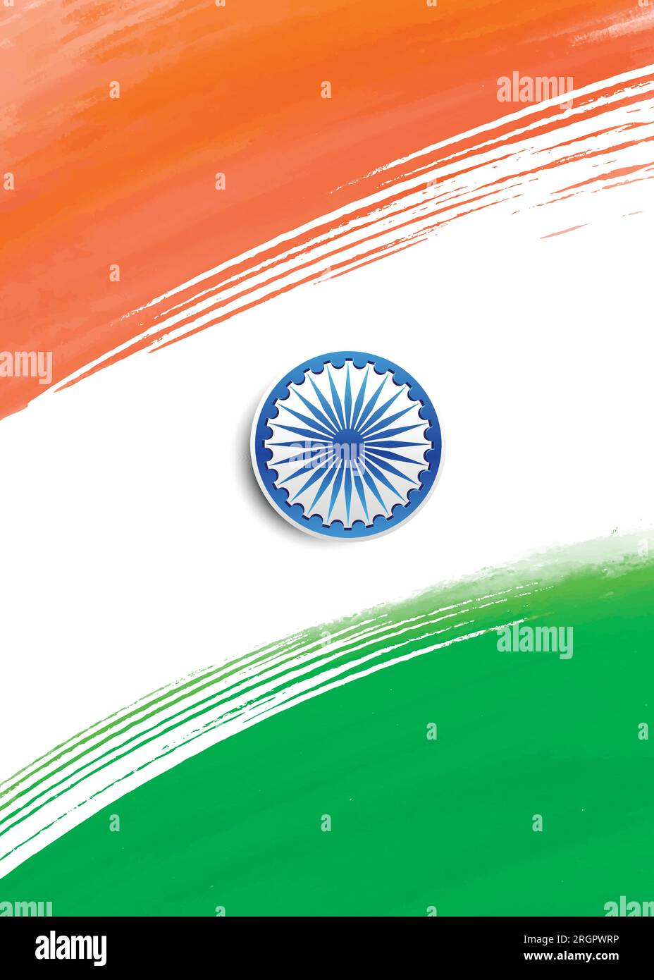 India Flag tricolor theme with watercolor paint brush stroke effect for ...