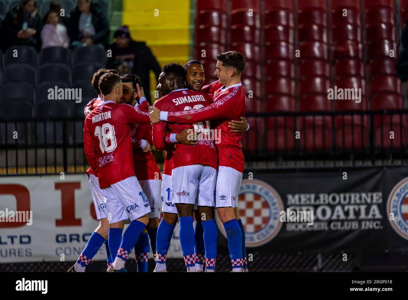 10 August 2023. Melbourne Knights Football Club, Victoria, Australia ...