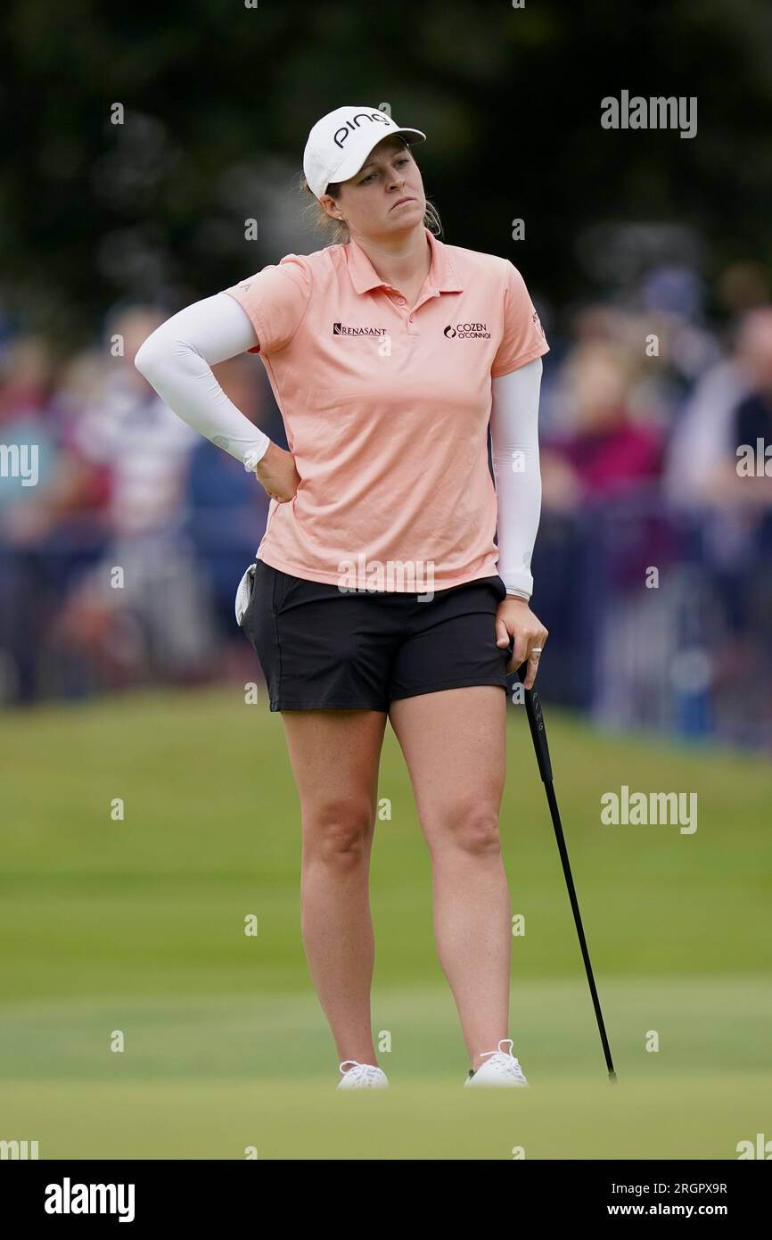 Ally Ewing of the USA on the 18th green during day two of the 2023 AIG ...