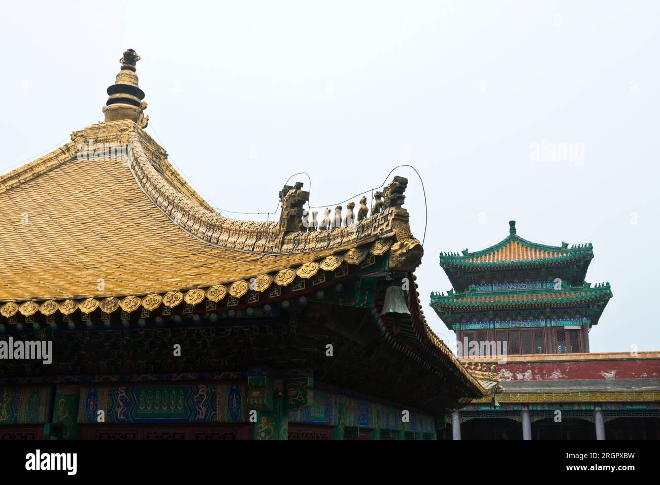 Tibetan hall in landscape architecture of an ancient temple, Chengde ...