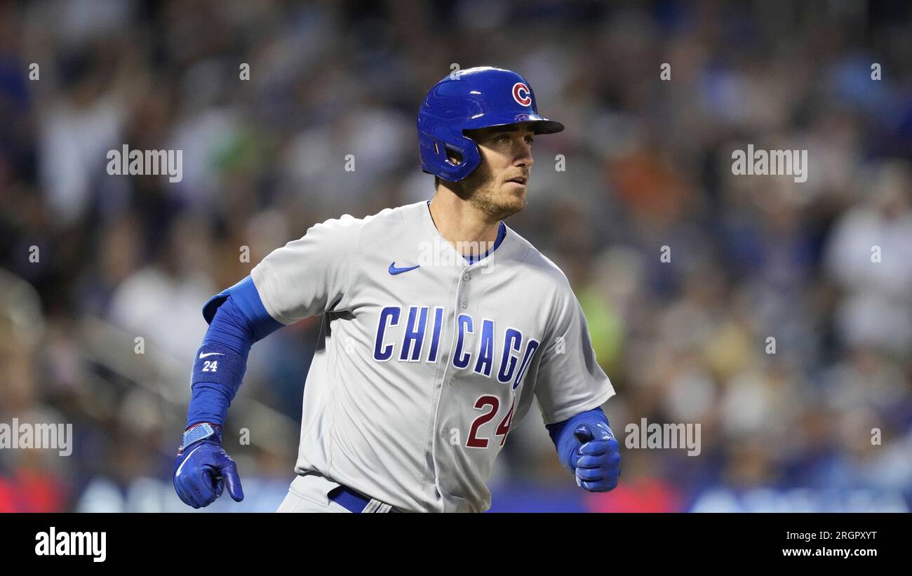 Chicago Cubs' Cody Bellinger runs the bases after hitting a solo home ...