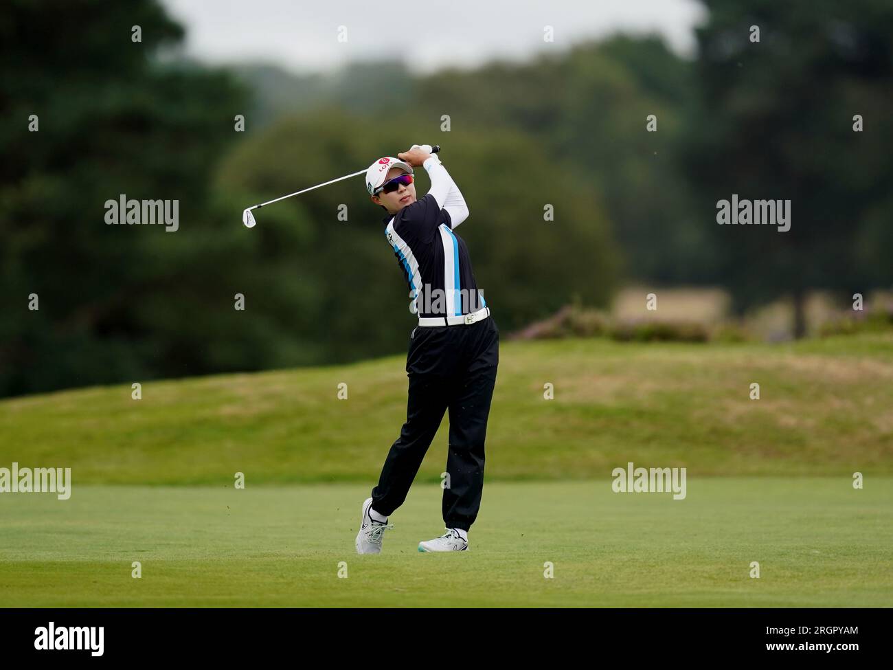 Kim Hyo-joo of South Korea on the 18th fairway during day two of the ...