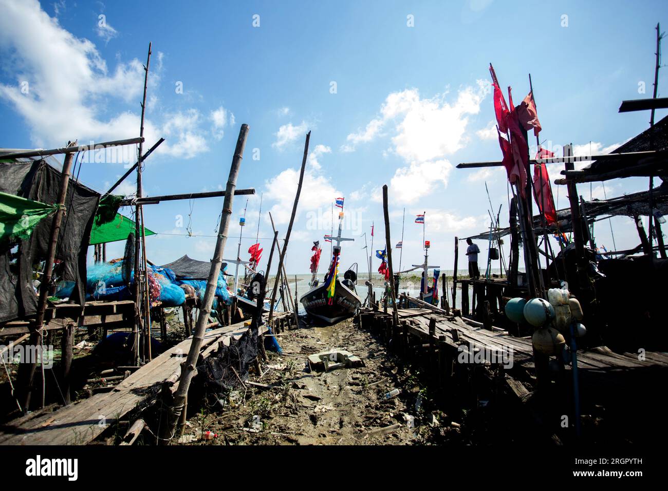 Fishing boats in Sichon province in southern Thailand Stock Photo - Alamy