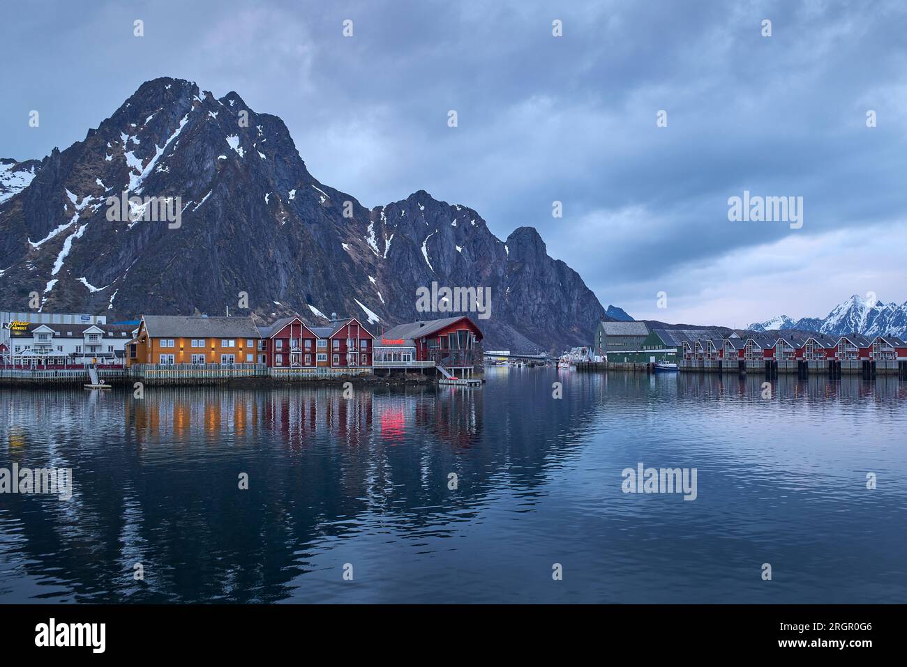 Svolvær Harbour, Located In The Lofoten Islands, Far North Of The ...