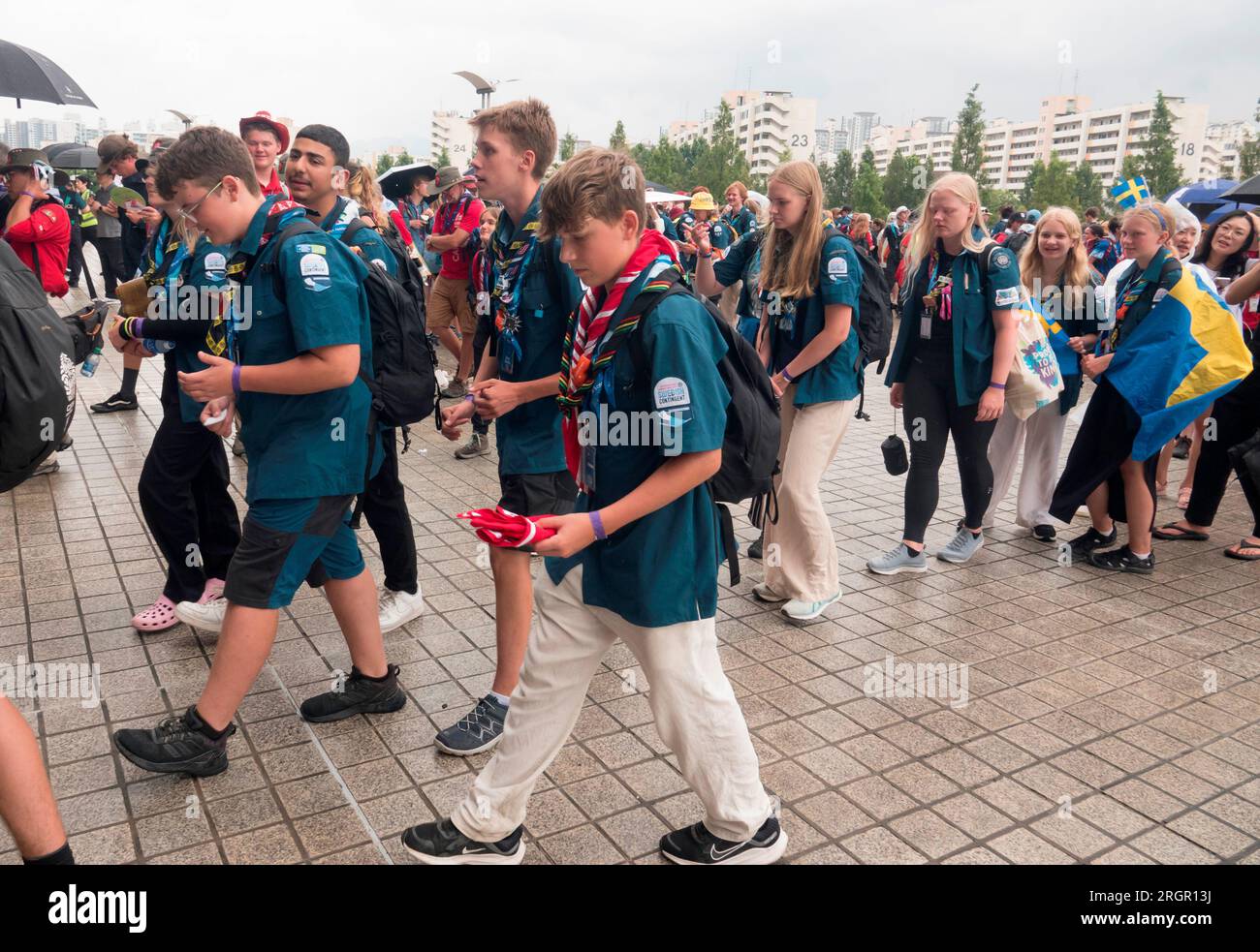 Swedish young Scouts, Aug 11, 2023 : Swedish young Scouts arrive to ...