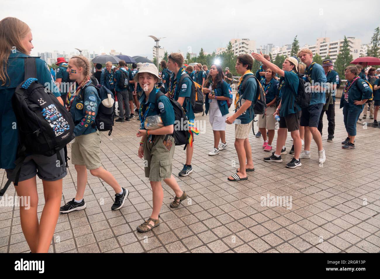 Swedish young Scouts, Aug 11, 2023 : Swedish young Scouts arrive to ...