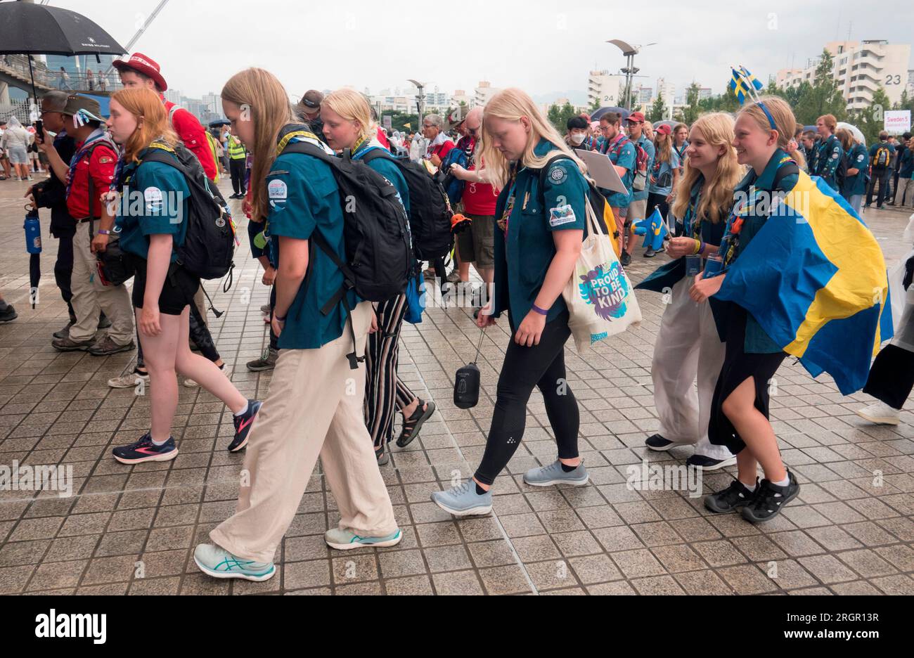 Swedish young Scouts, Aug 11, 2023 : Swedish young Scouts arrive to ...
