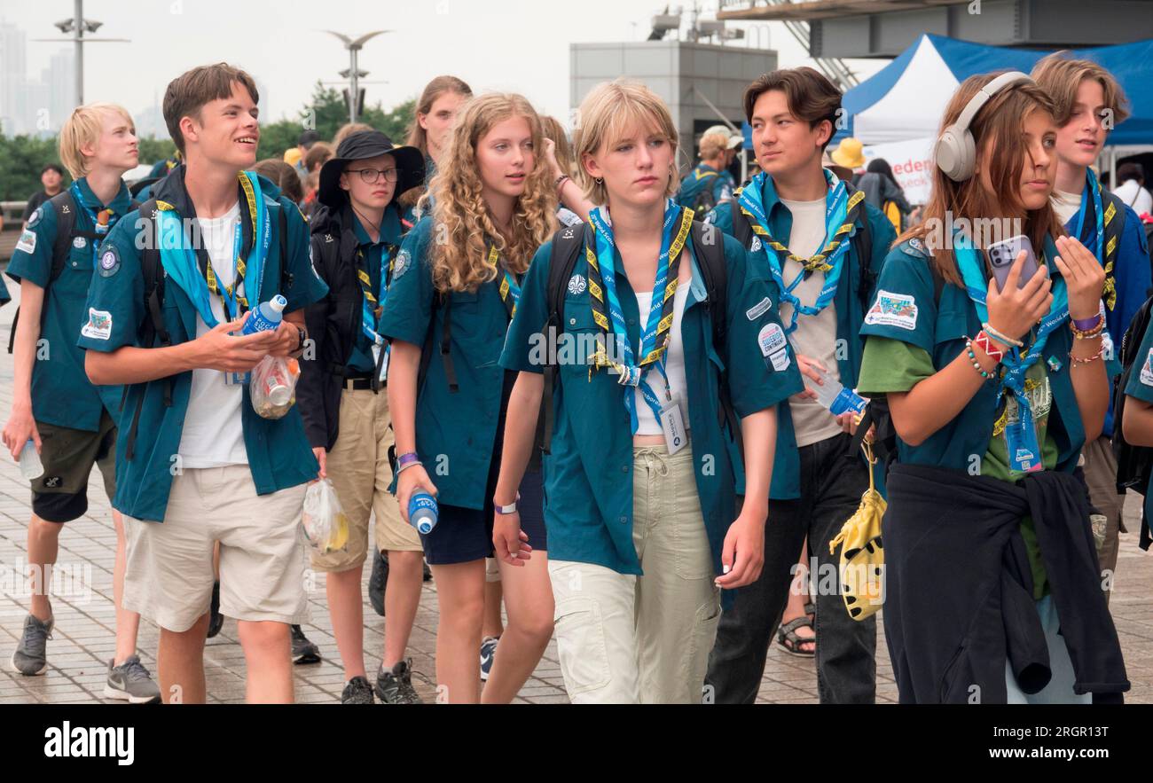 Swedish young Scouts, Aug 11, 2023 : Swedish young Scouts arrive to ...