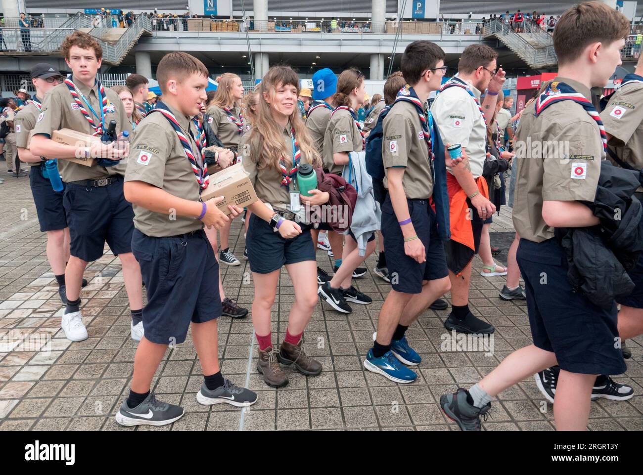 British young Scouts, Aug 11, 2023 : British young Scouts arrive to ...
