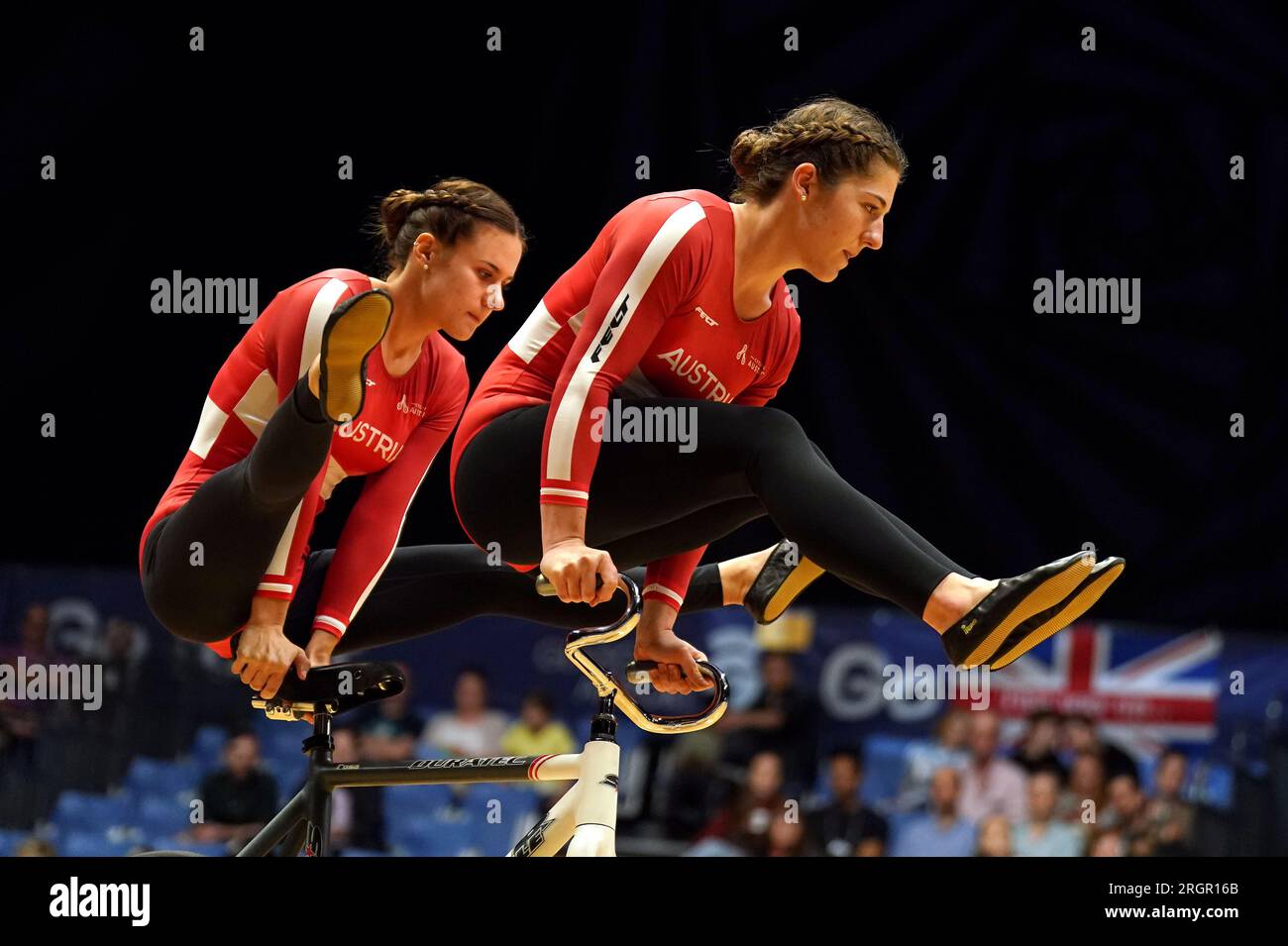 Austria compete in the Women’s Elite Artistic Cycling Pair ...