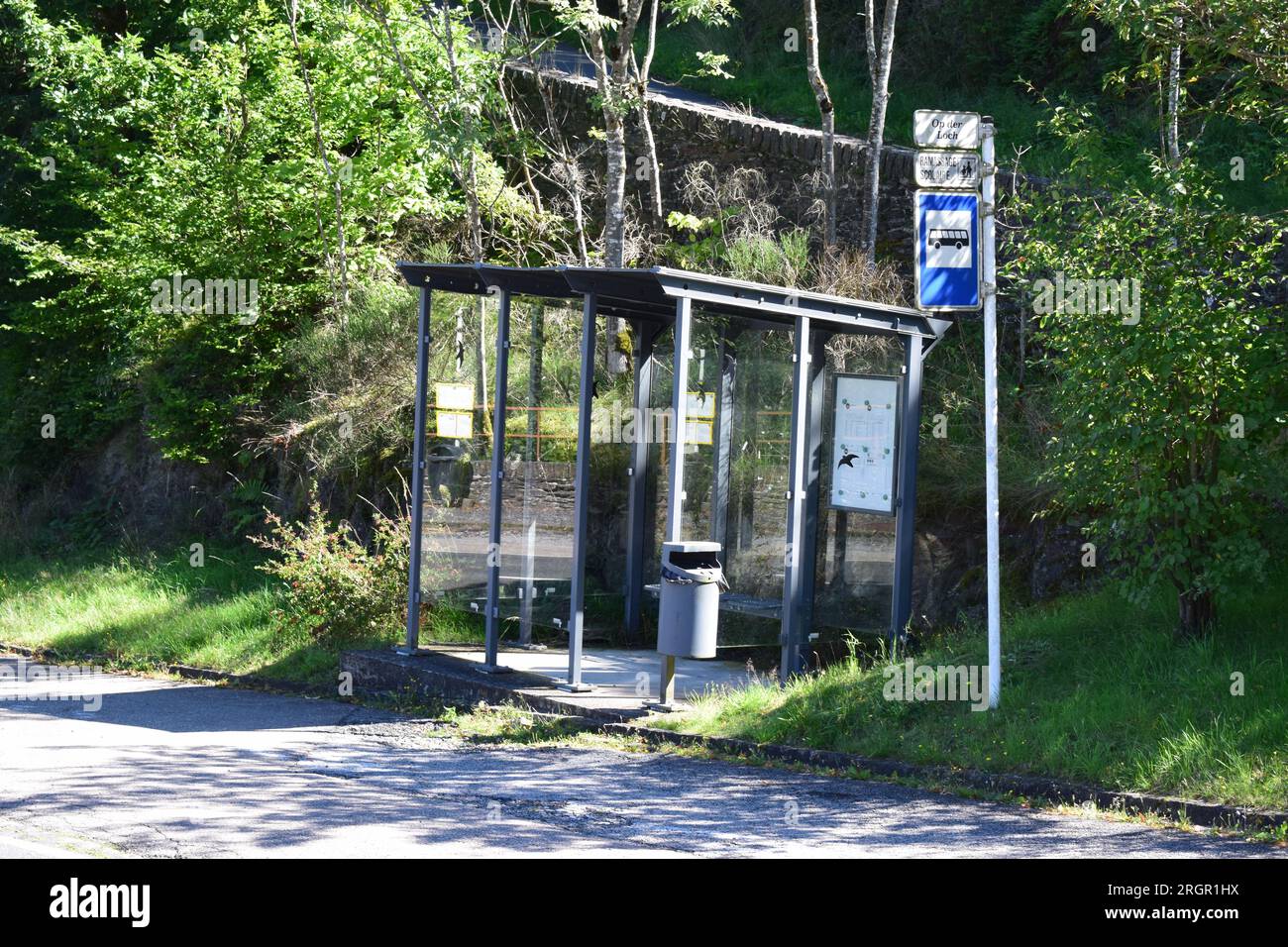 bus stop hut in rural Luxembourg Stock Photo - Alamy
