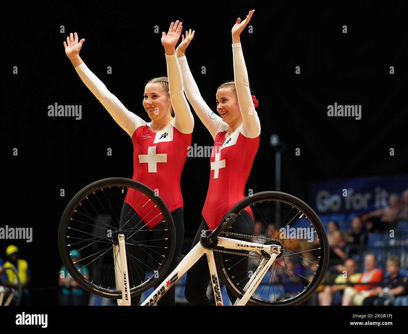 Switzerland compete in the Women’s Elite Artistic Cycling Pair ...