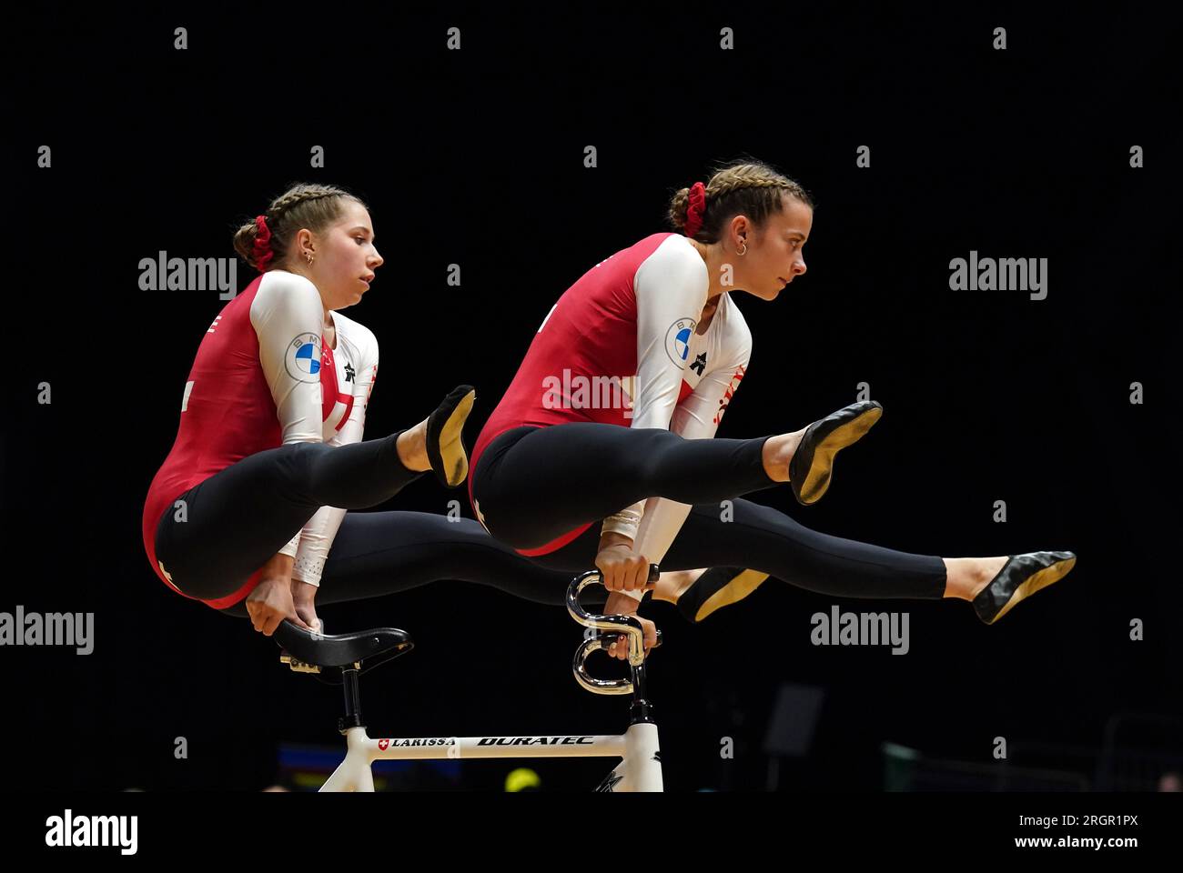 Switzerland compete in the Women’s Elite Artistic Cycling Pair ...