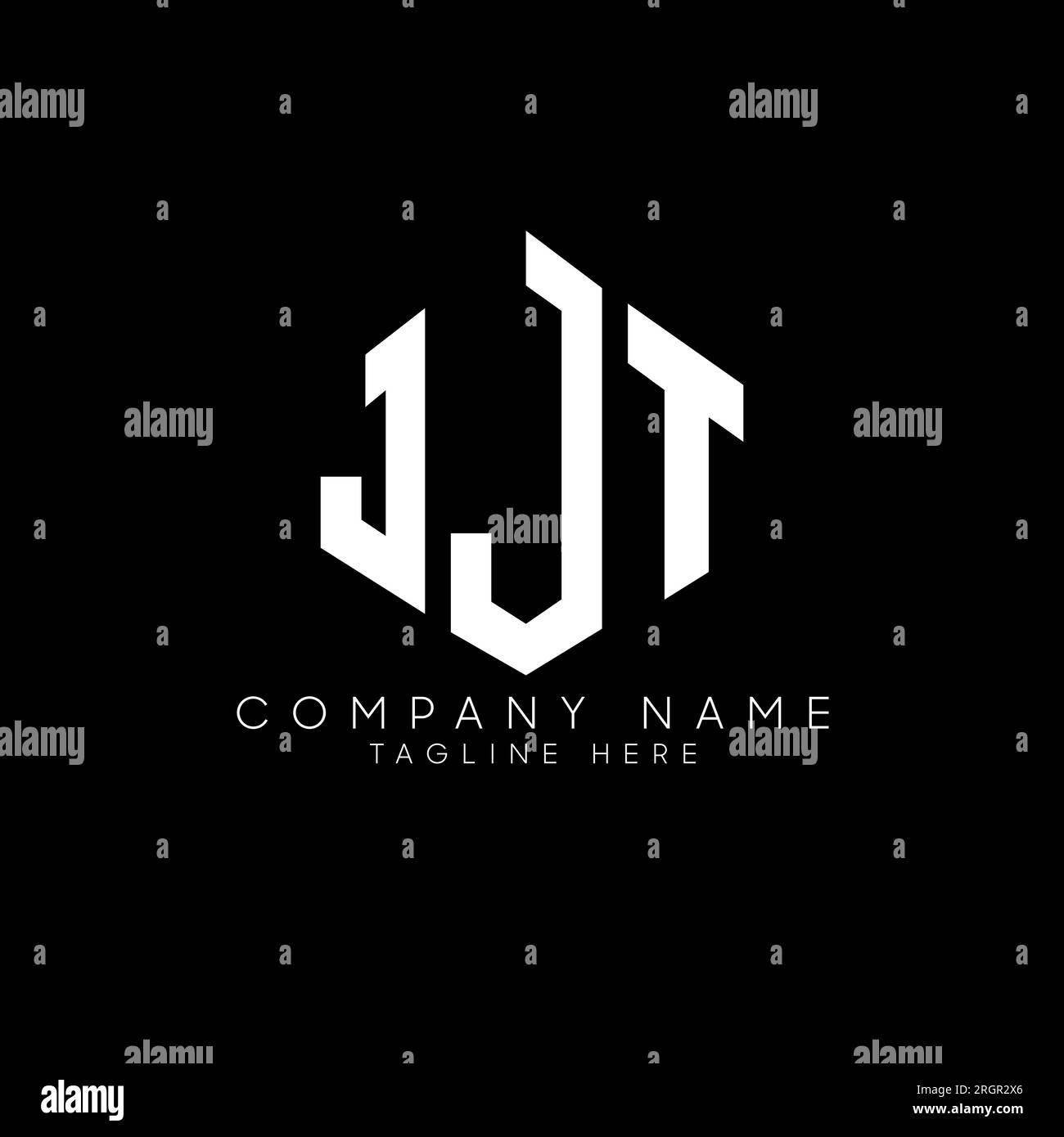 JJT letter logo design with polygon shape. JJT polygon and cube shape ...