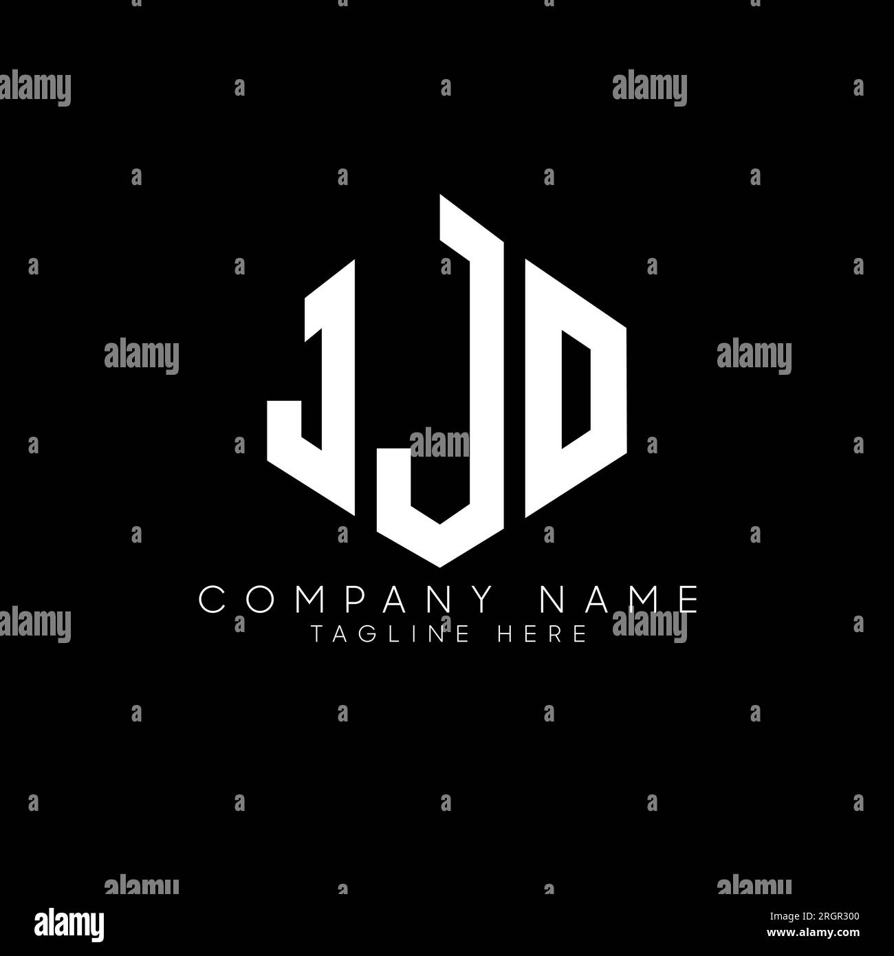 JJO letter logo design with polygon shape. JJO polygon and cube shape ...