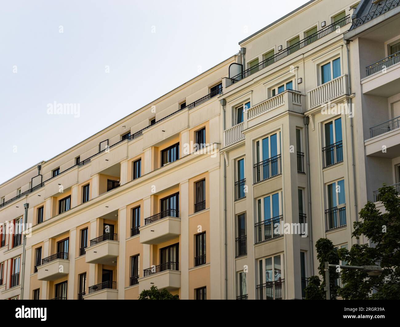 Expensive apartment buildings in the city. Exterior of beautiful ...