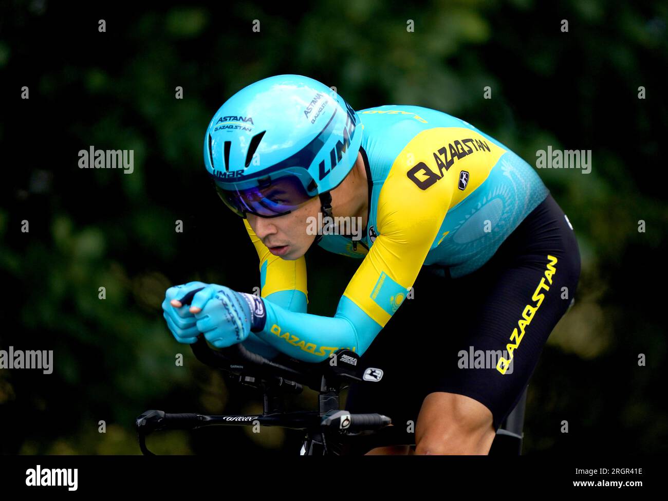 Kazakhstan's Igor Chzhan in the Men's Elite Individual Road Time Trial ...