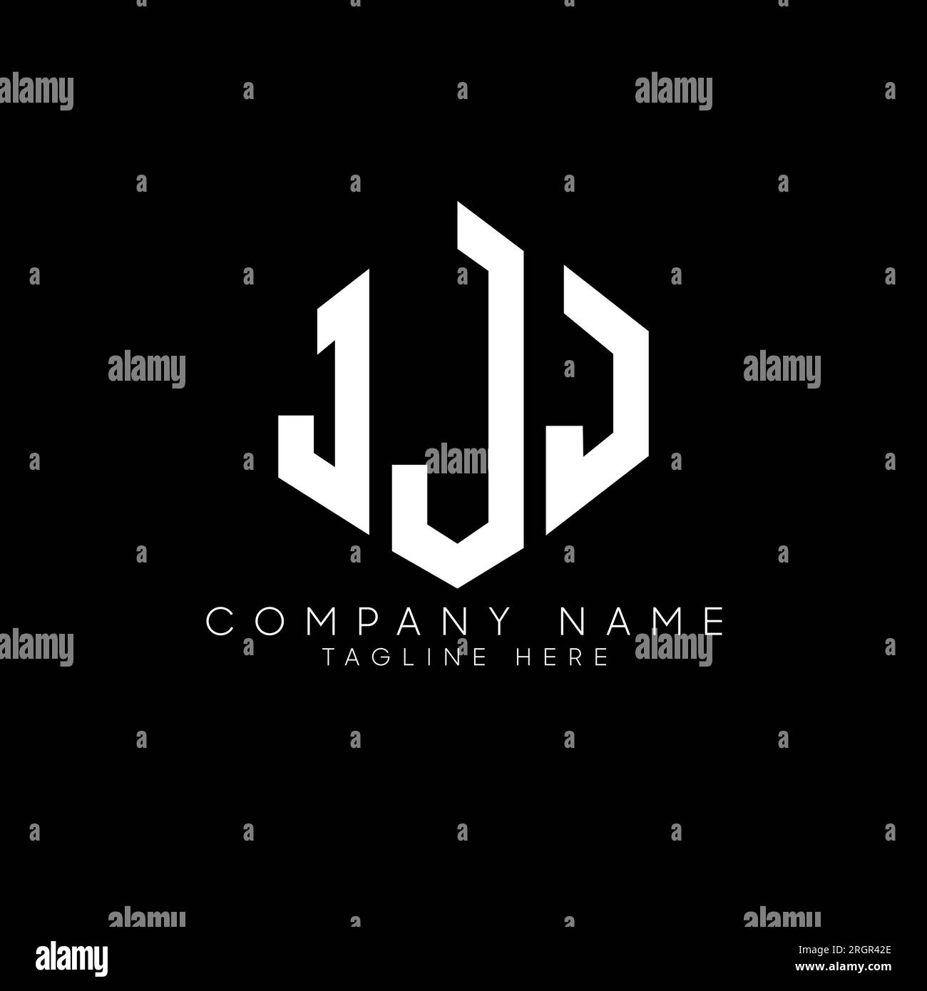 JJJ letter logo design with polygon shape. JJJ polygon and cube shape ...