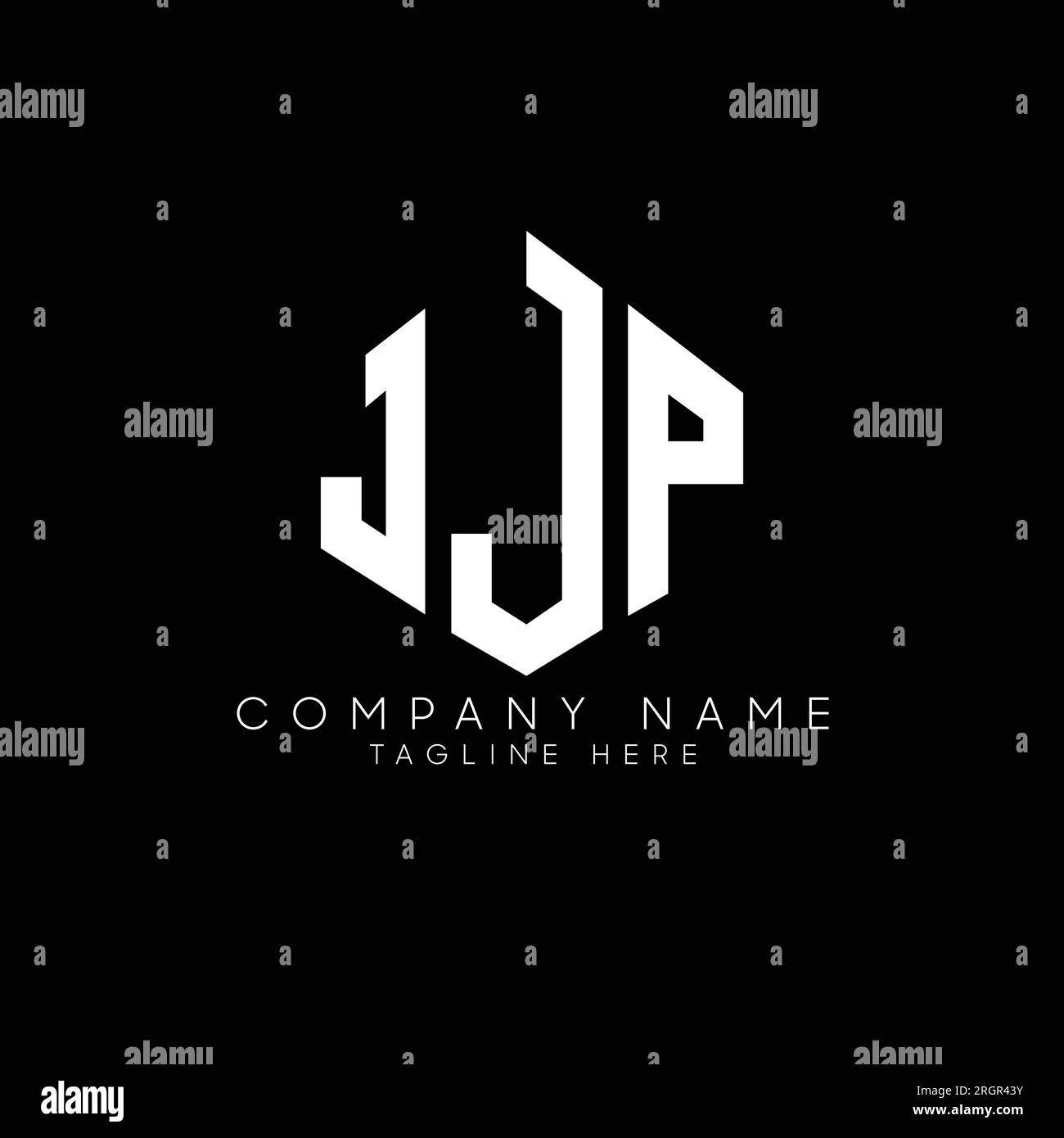 JJP letter logo design with polygon shape. JJP polygon and cube shape ...