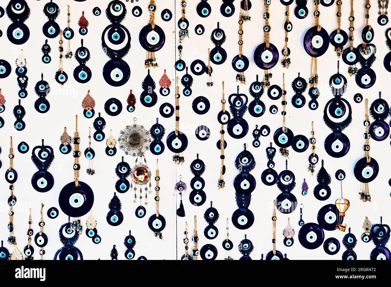 Nazar ornaments ( eye-shaped amulets) used to protect against the evil ...