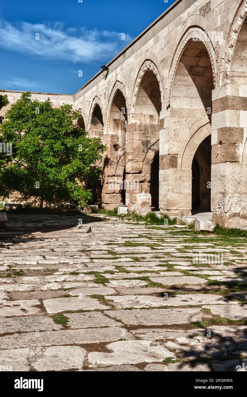 Sultanhani caravanserai on the former silk road, Inner courtyard ...