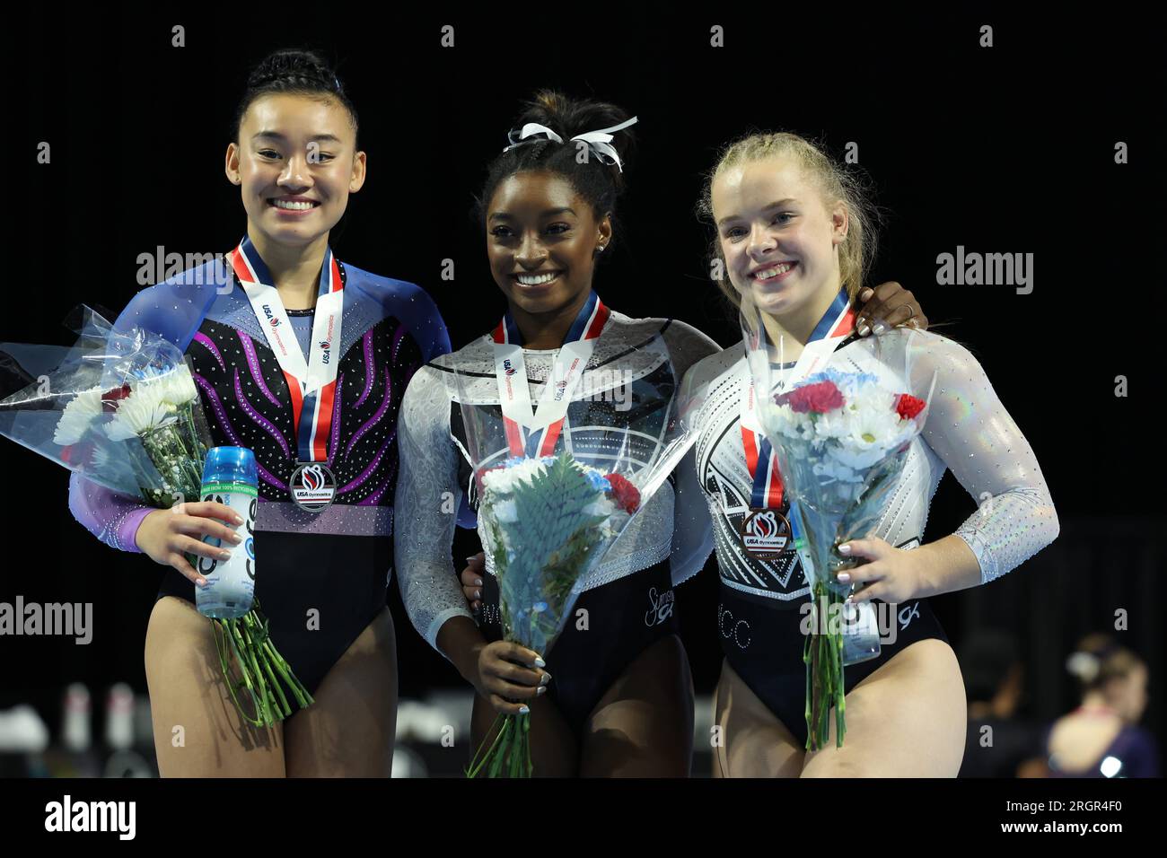 August 5, 2023: The all-around winners at the U.S. Classic senior women ...