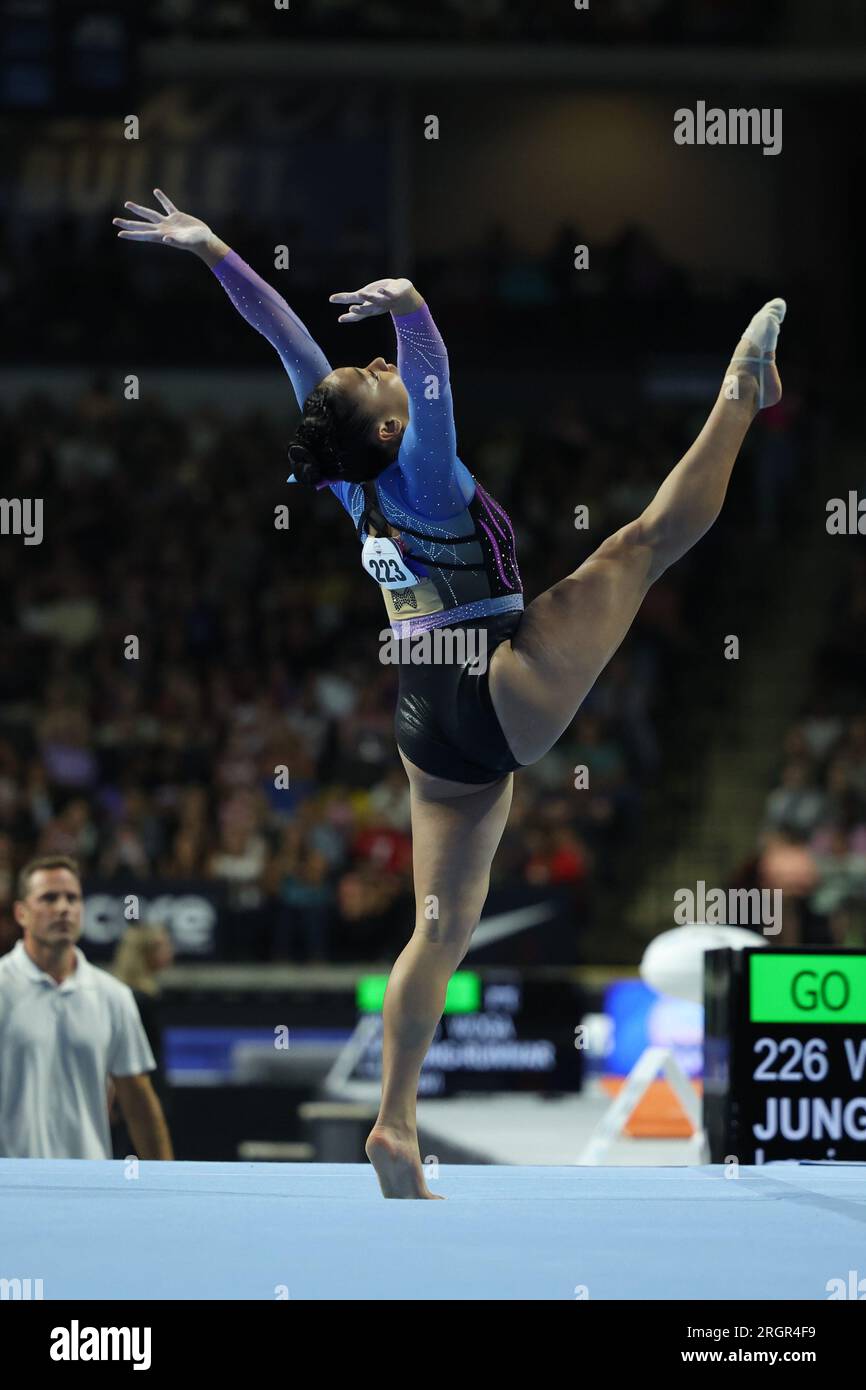 August 5, 2023: Gymnast Leanne Wong during the U.S. Classic senior ...
