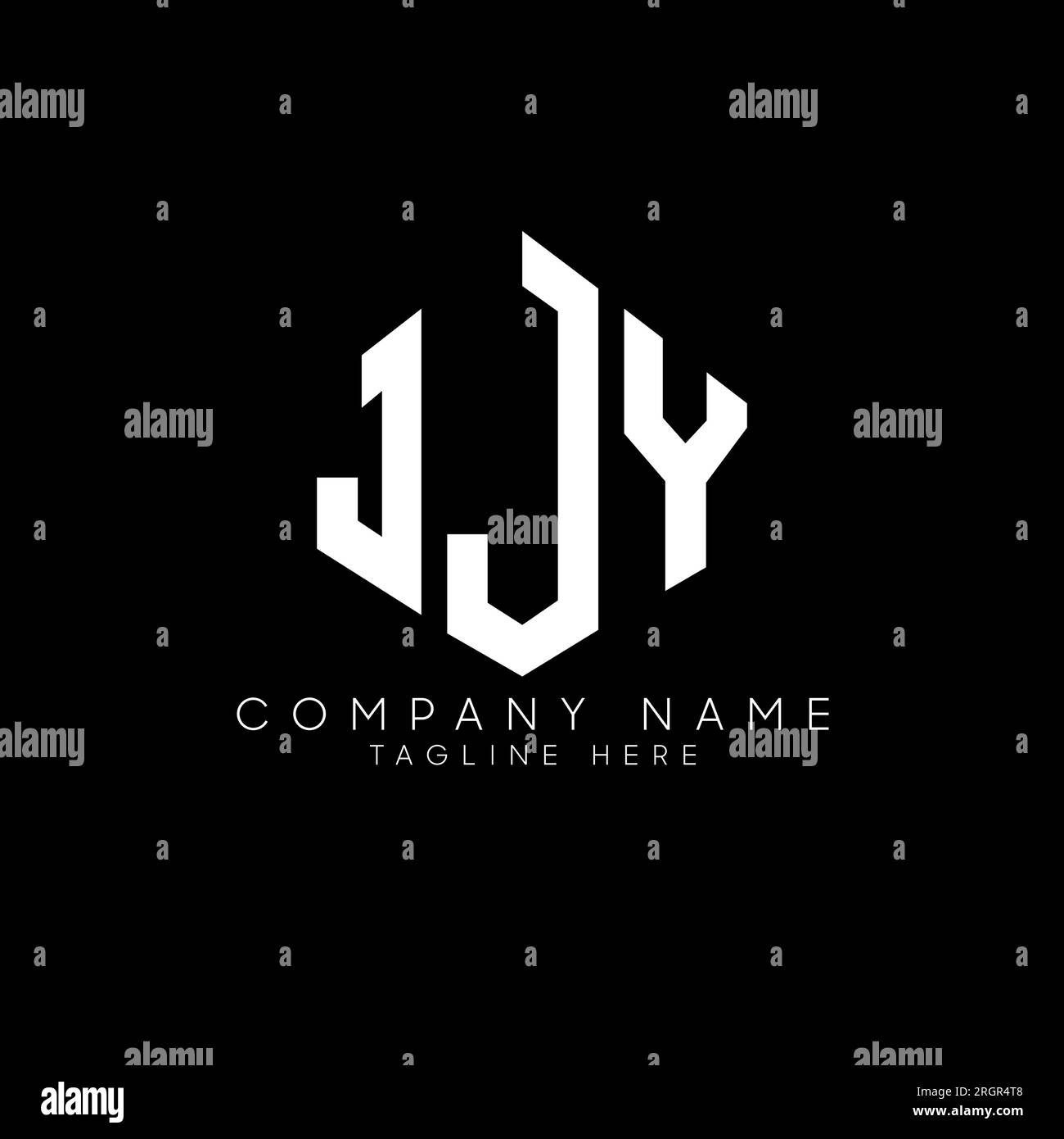 JJY letter logo design with polygon shape. JJY polygon and cube shape ...