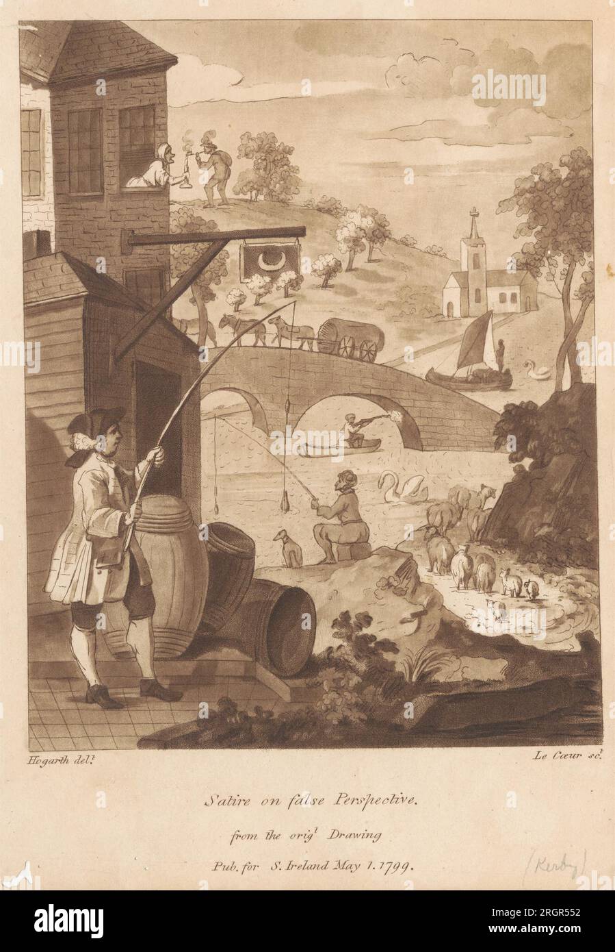 William hogarth false perspective hi-res stock photography and images ...