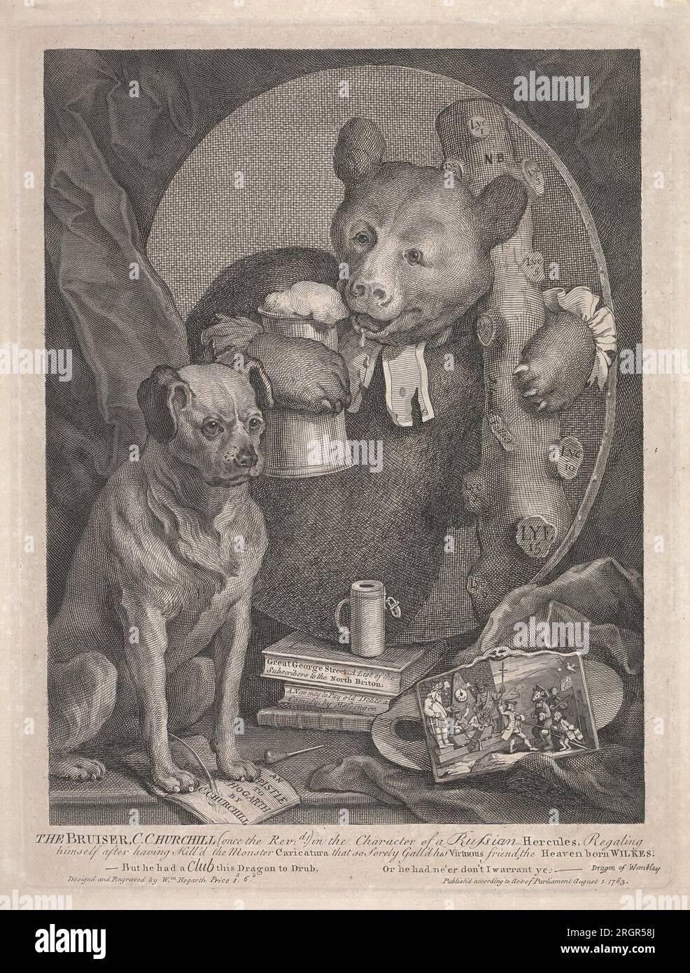 The Bruiser 1763 by William Hogarth Stock Photo - Alamy