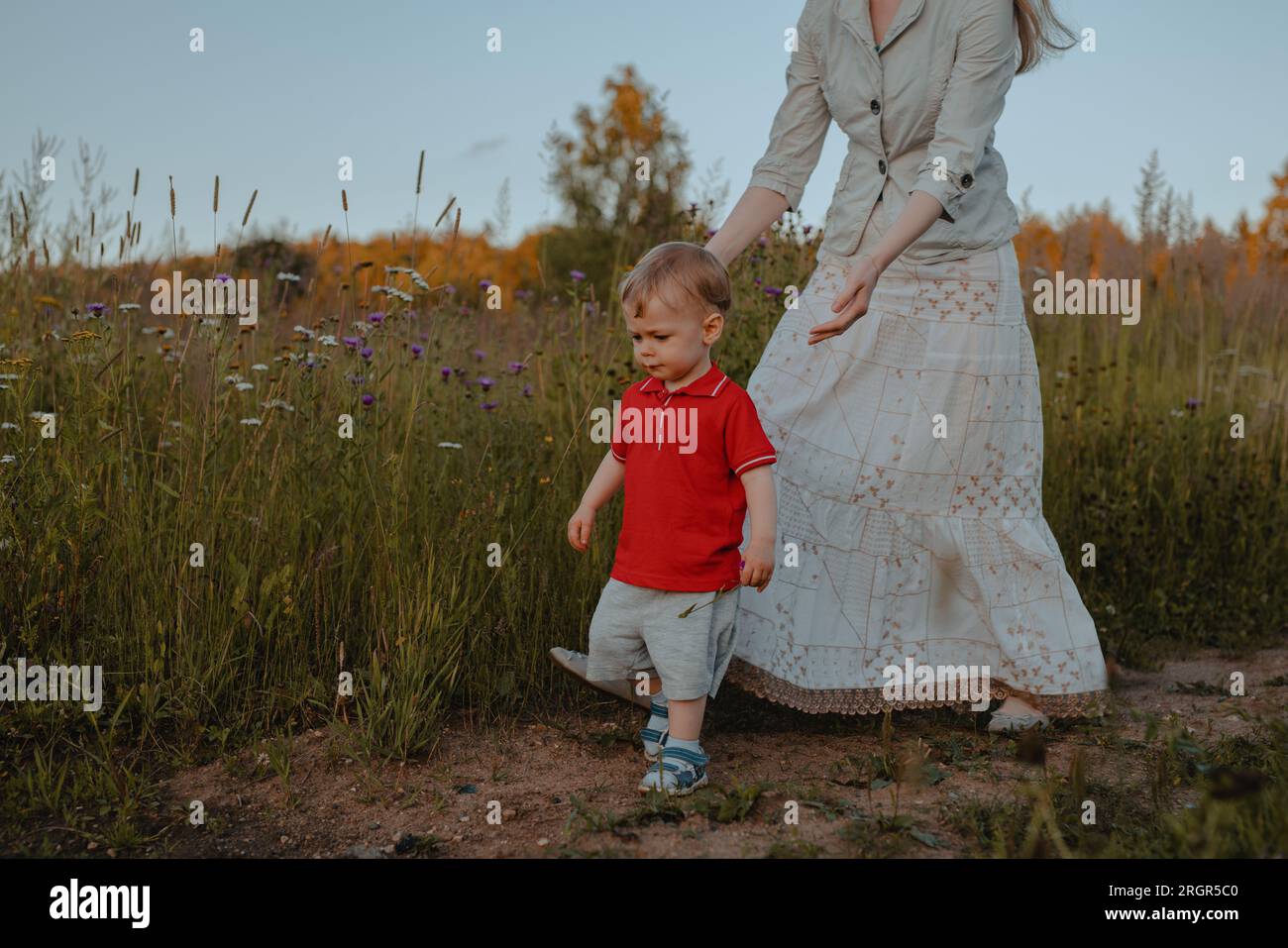 Child walking hi-res stock photography and images - Alamy