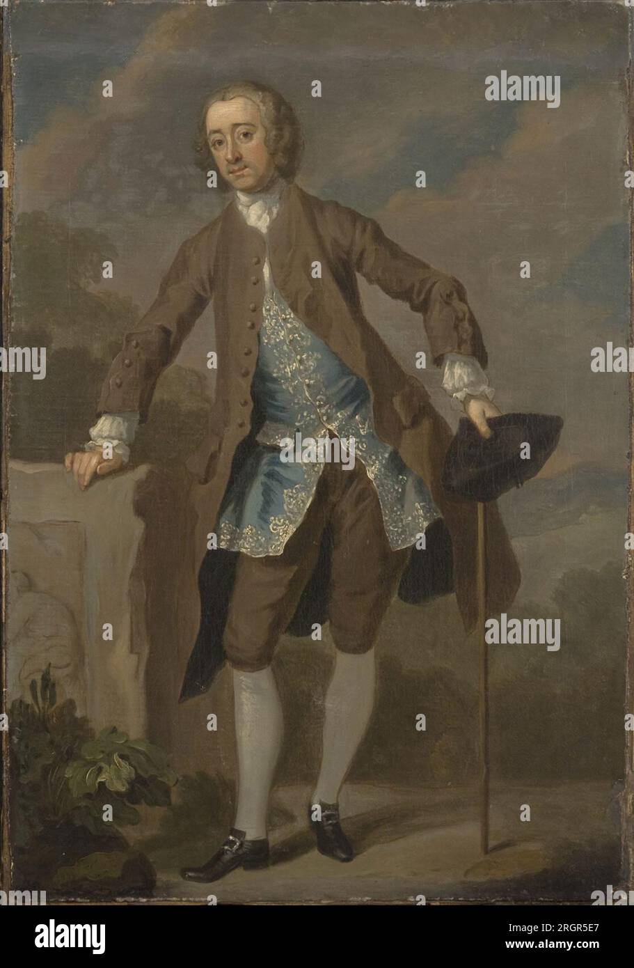 Portrait of Gustavus Hamilton, 2nd Viscount Boyne circa 1740 by William Hogarth Stock Photo - Alamy