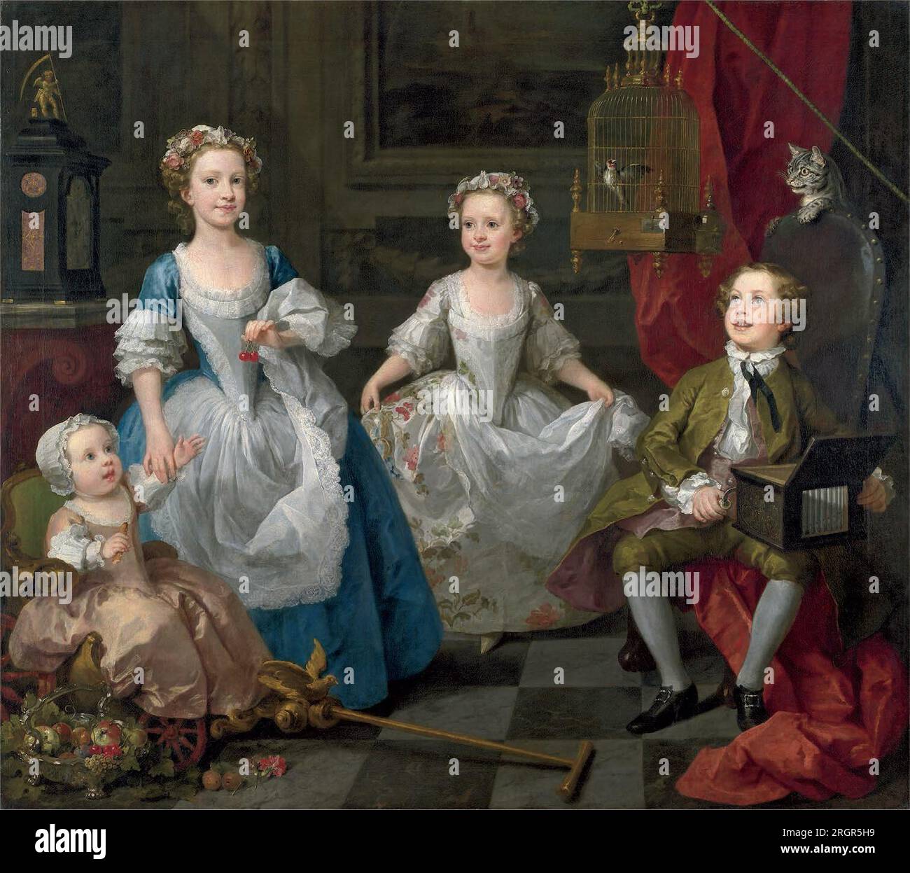 The Graham Children 1742 by William Hogarth Stock Photo - Alamy