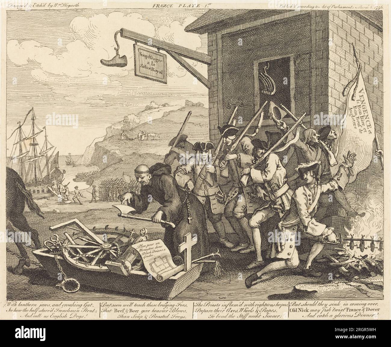 France 1756 by William Hogarth Stock Photo - Alamy