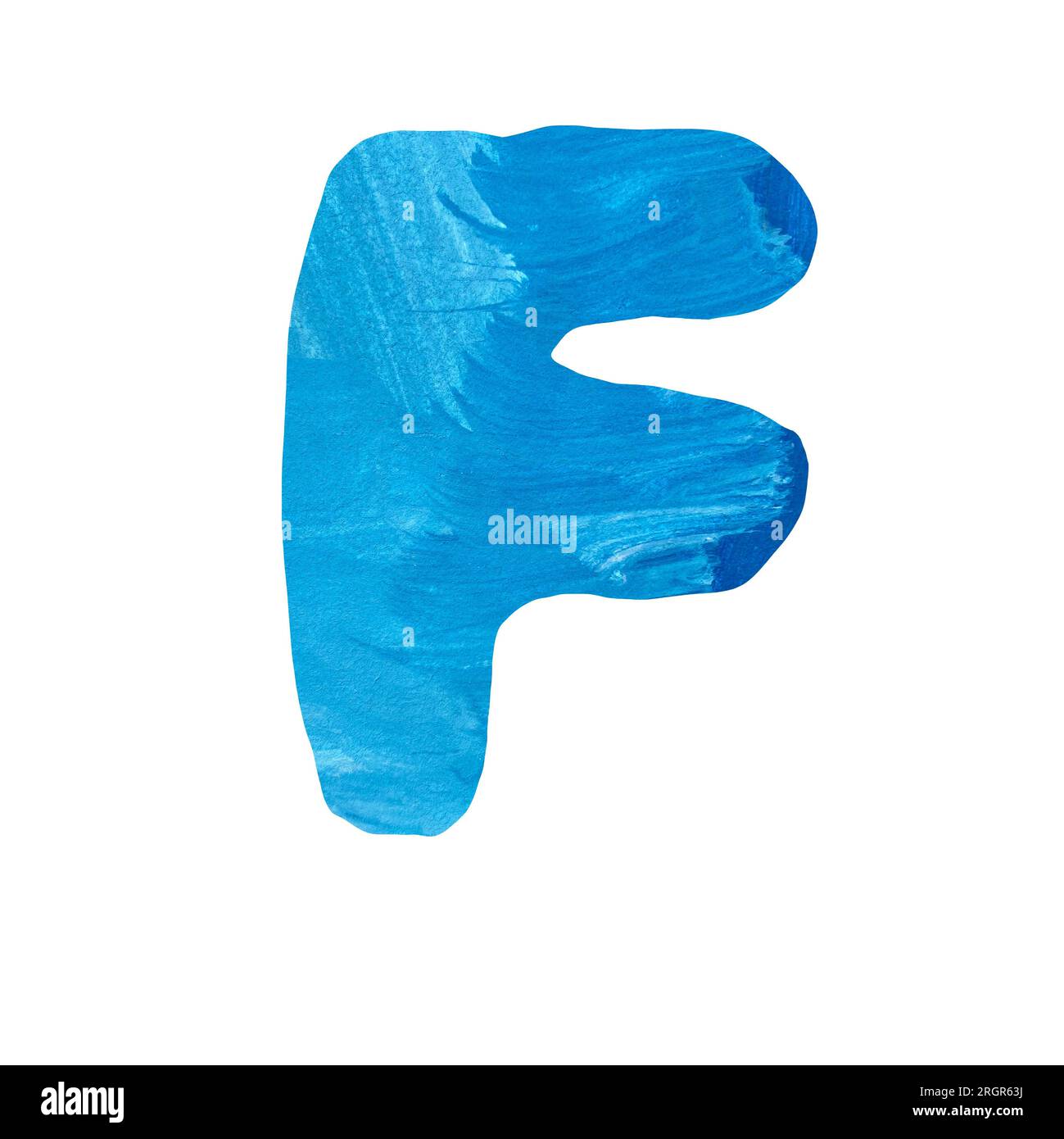 Letter F capital alphabet blue textured cut Stock Photo - Alamy