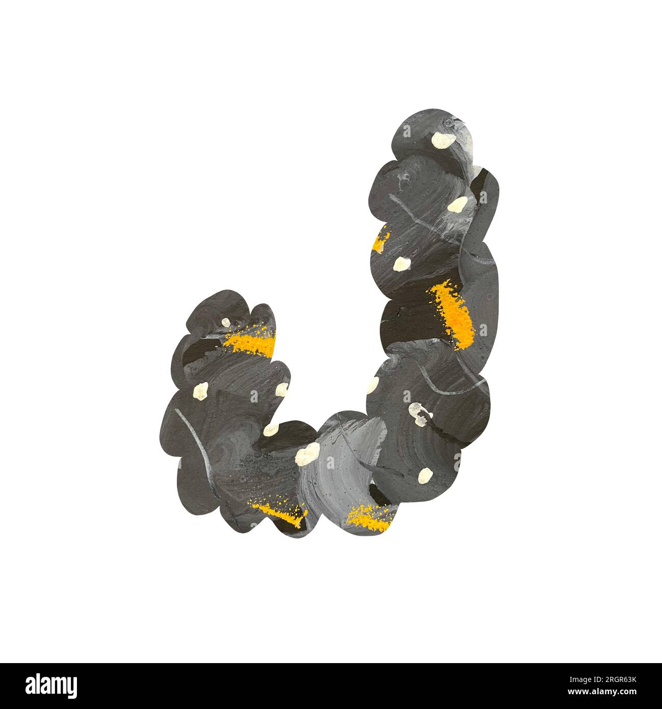 Alphabet letter J textured grey yellow paper Stock Photo - Alamy