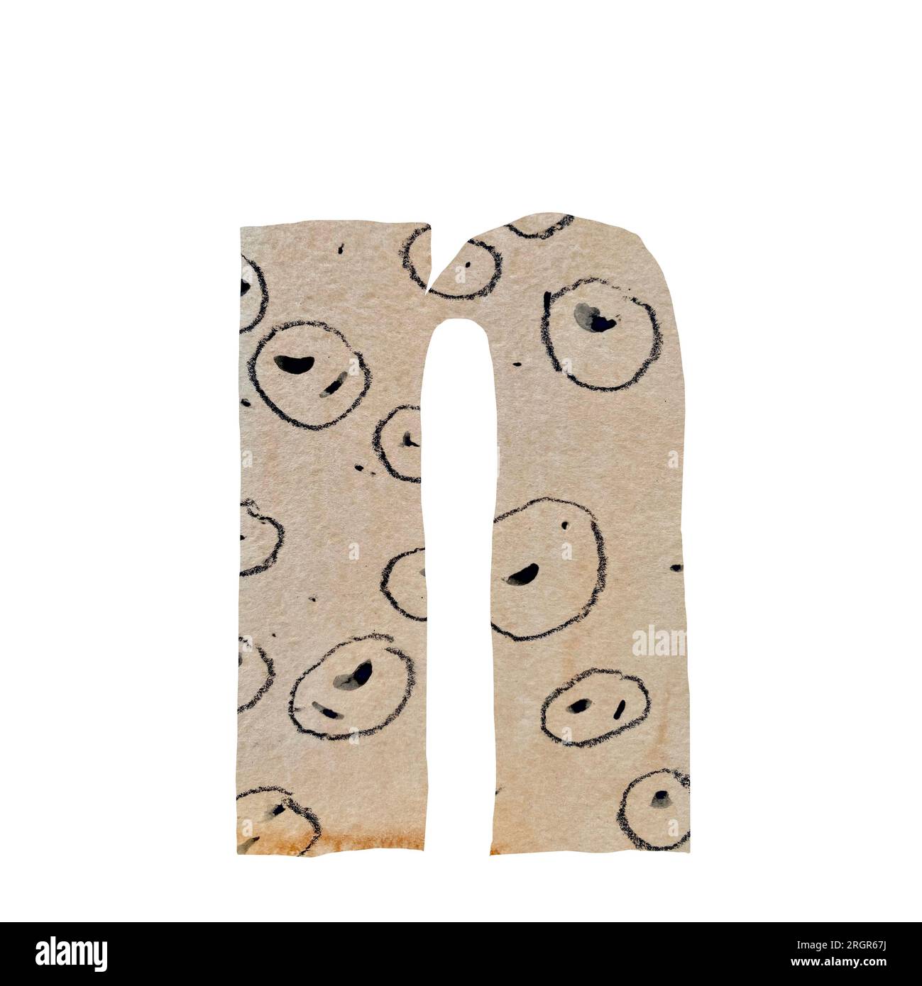 Uppercase letter N cut out paper alphabet Stock Photo - Alamy