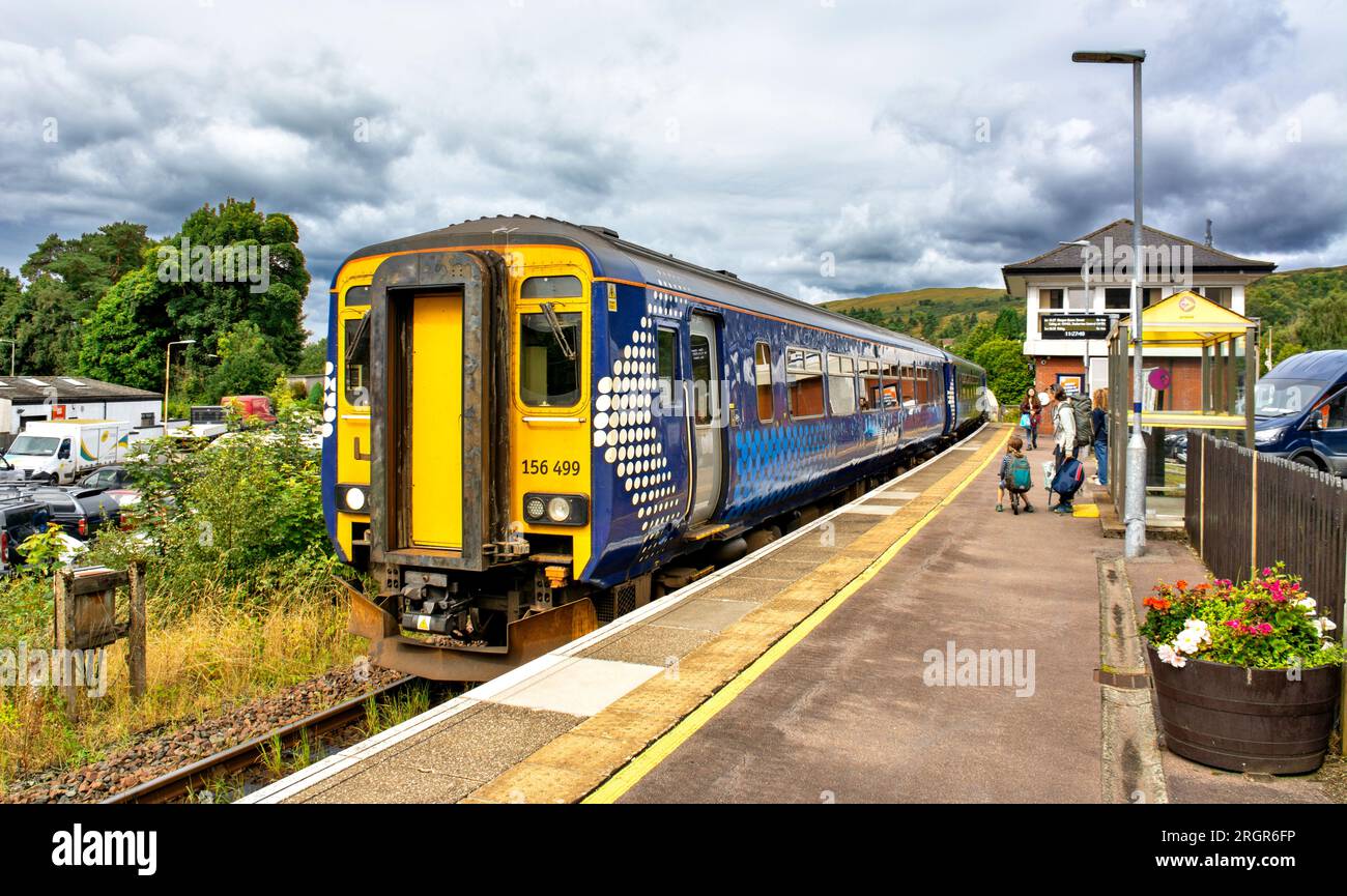 ScotRail Train waiting for passengers at Banavie Station near Fort ...