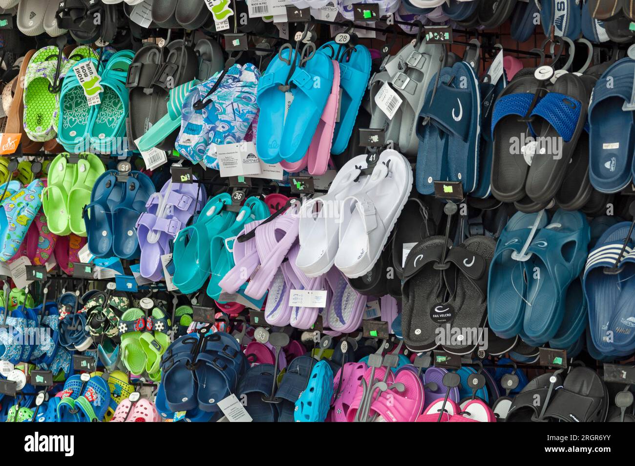 Plastic Slipper Sale Stock Photo - Alamy