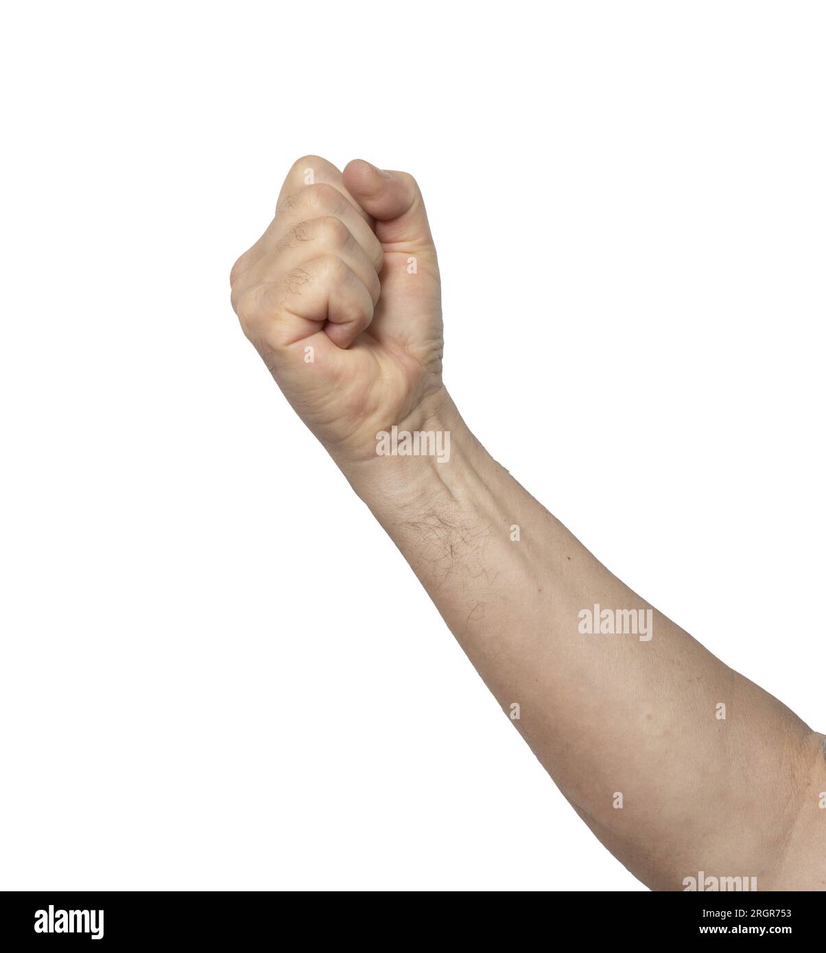 male hand clenched into a fist on a transparent background Stock Photo ...