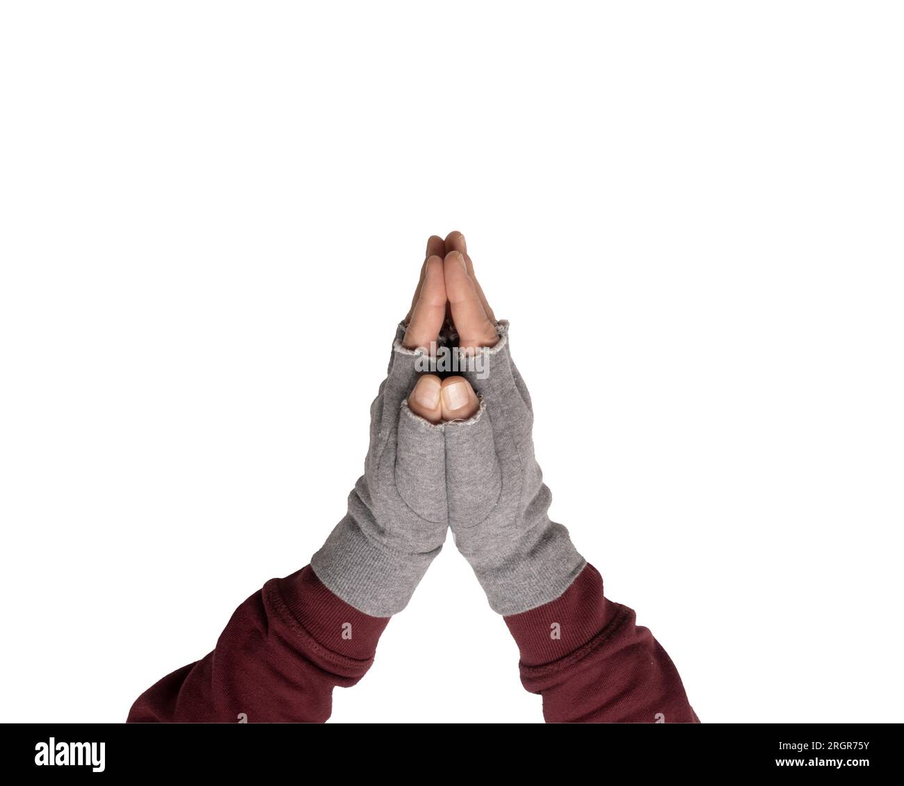 Fingerless gloves hands Cut Out Stock Images & Pictures - Alamy